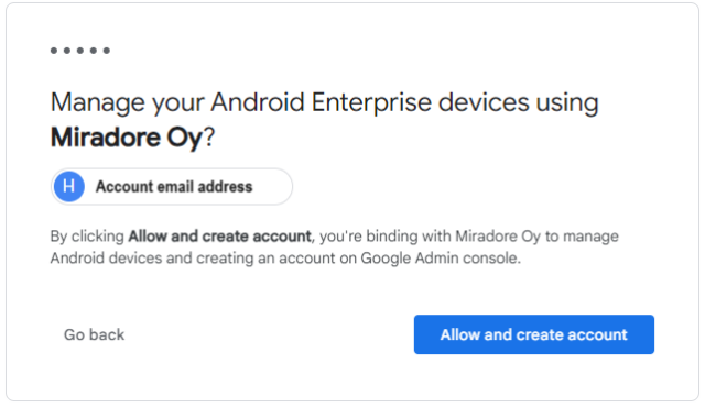 Configuring managed Google Play Enterprise | Miradore