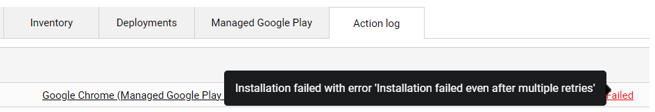 Troubleshooting Android application deployment | Miradore