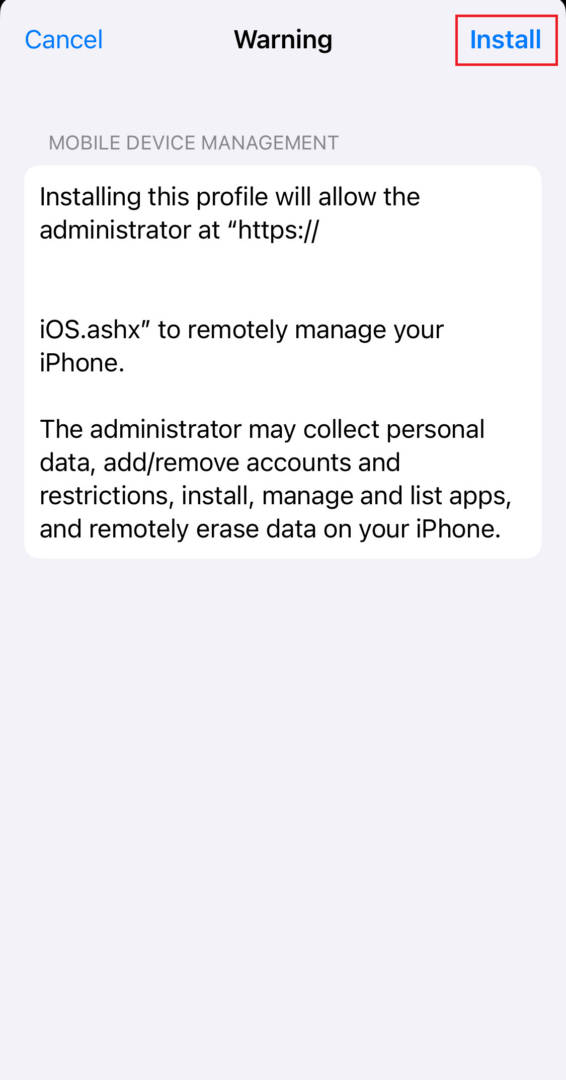 Manual iOS device enrollment | Miradore