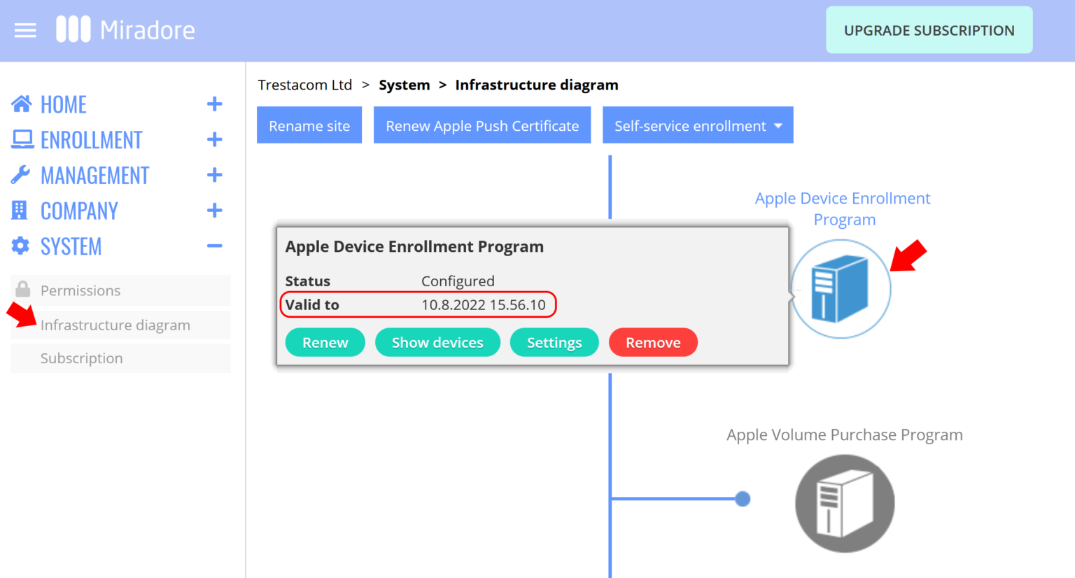 Renewing an Apple Automated Device Enrollment token | Miradore