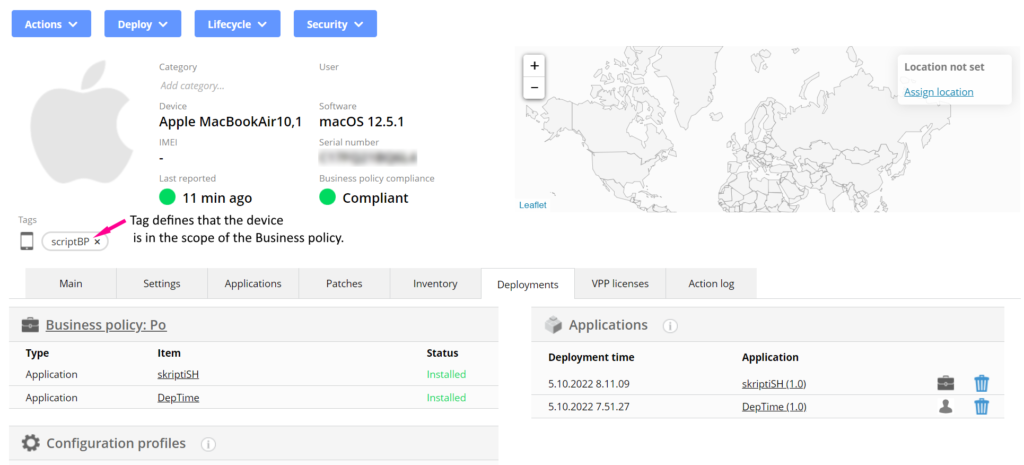 Mac scripting | Miradore