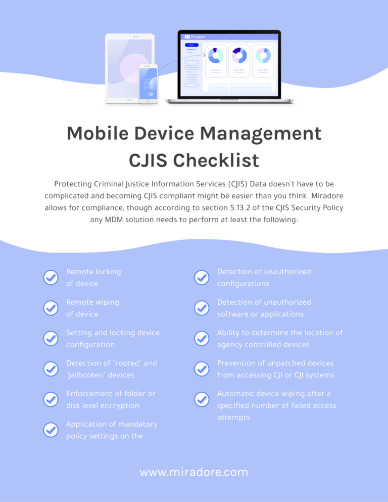 MDM: Ensuring CJIS Compliance in Law Enforcement | Miradore
