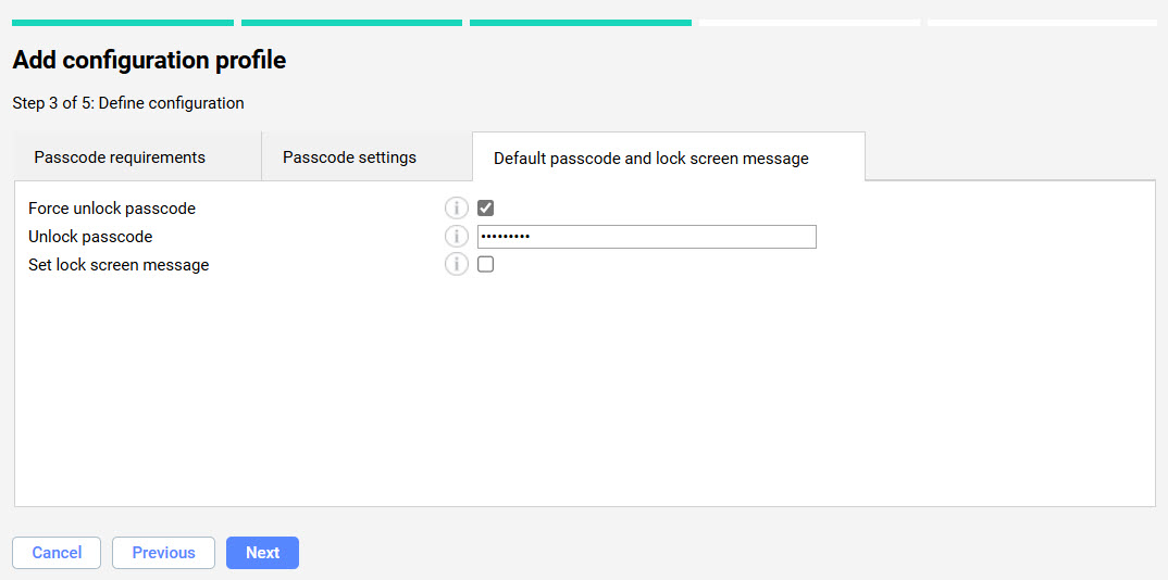 Passcode for Android work profile | Miradore