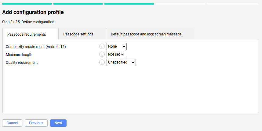Device passcode policy for Android | Miradore