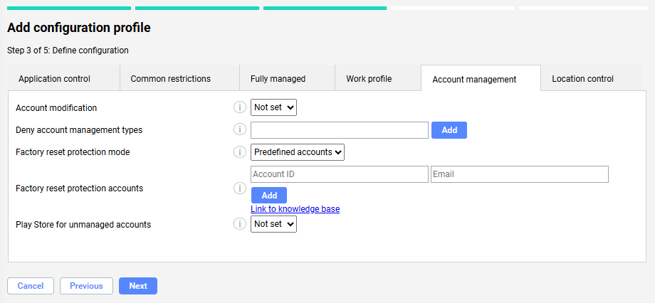 Android factory reset protection | Miradore