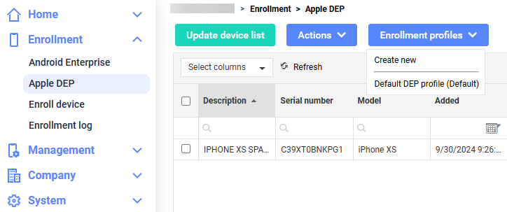 Enrollment profiles for Apple's Automated Device Enrollment | Miradore