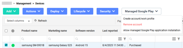 Set up a work profile on an Android device | Miradore